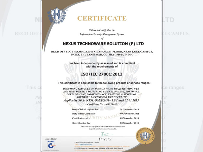 ISO 27001:2013 Information Security Management Certification